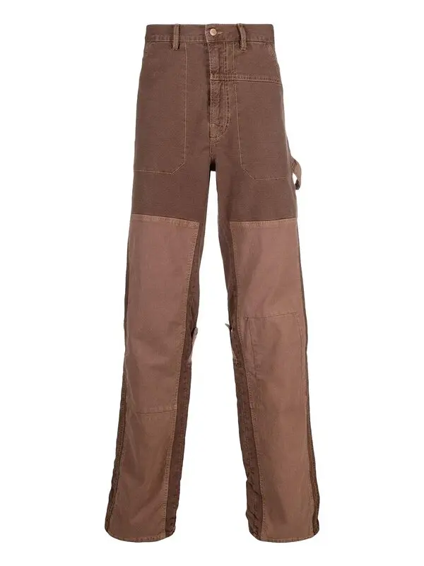 DIESEL® D-franky Patchwork Straight-leg Jeans - Brown
