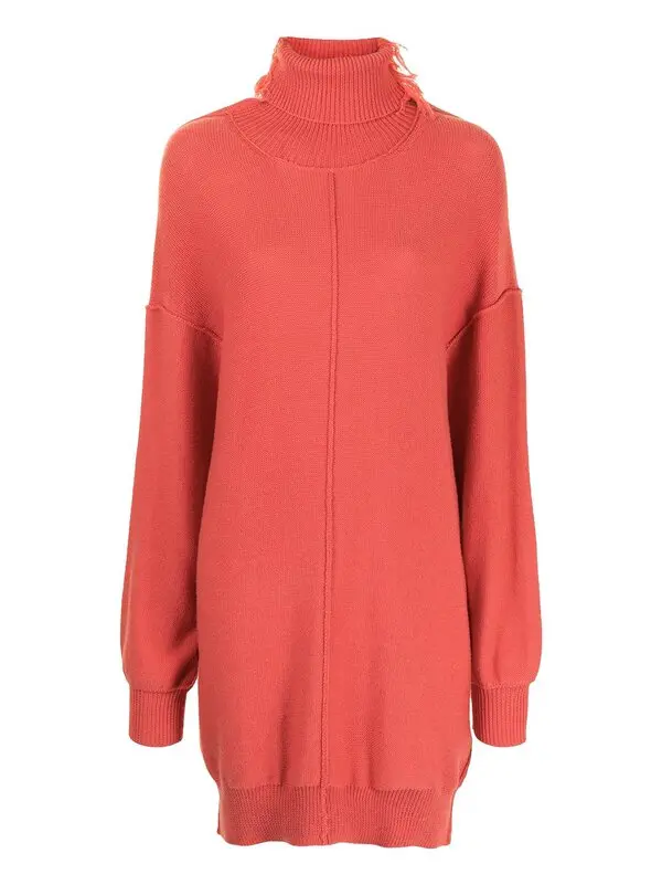Y’s Oversized Roll-neck Jumper - Orange
