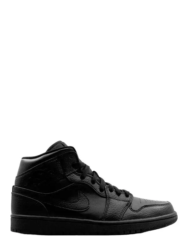 JORDAN Air 1 Mid Triple Sneakers - Black