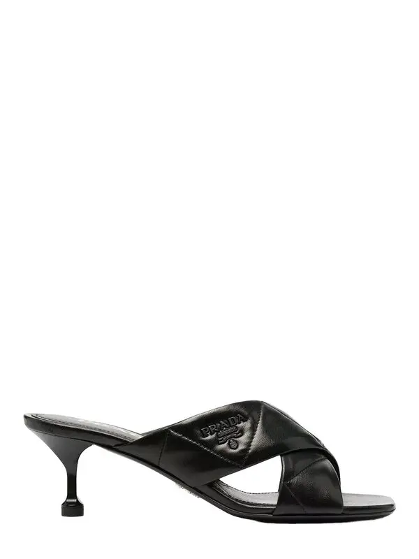 Prada 60mm Crossover-strap Sandals - Black
