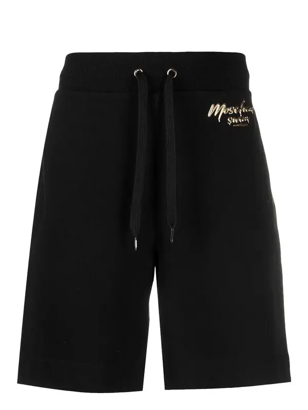 Moschino Cotton Track Shorts - Black