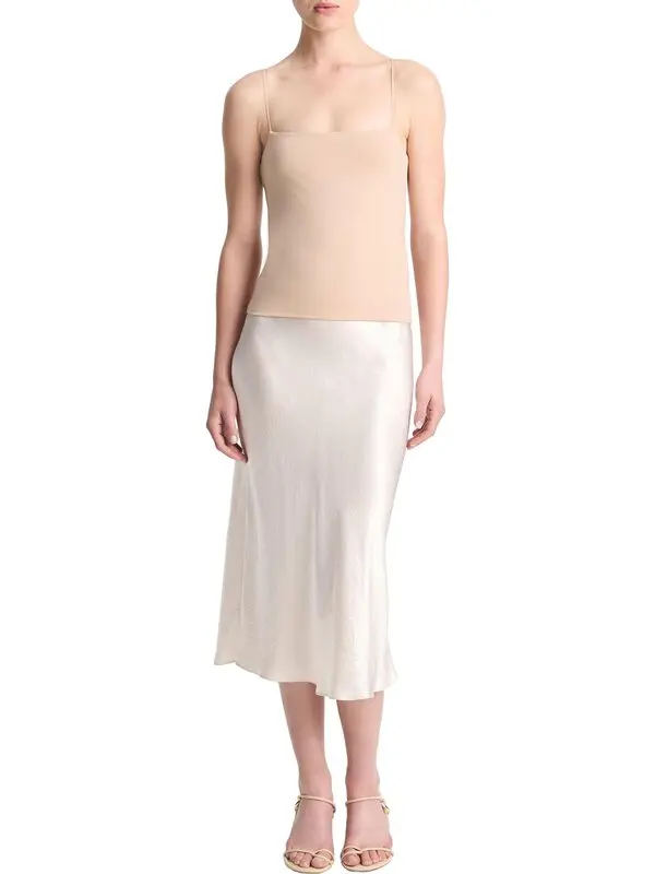 Vince Pima Cotton Camisole With Straight Neckline - Chamois