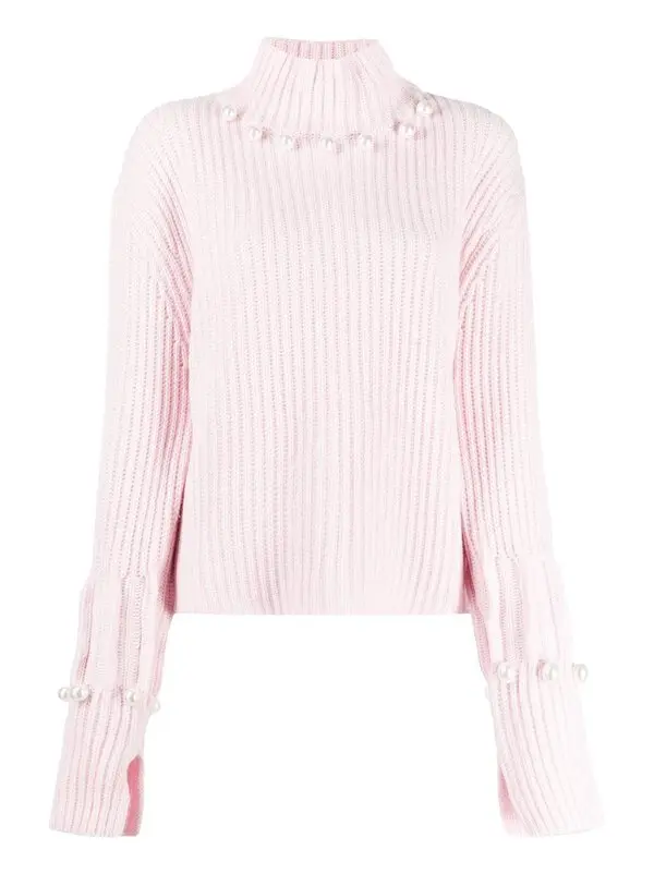 JW Anderson Pearl Embellished Jumper - Pink