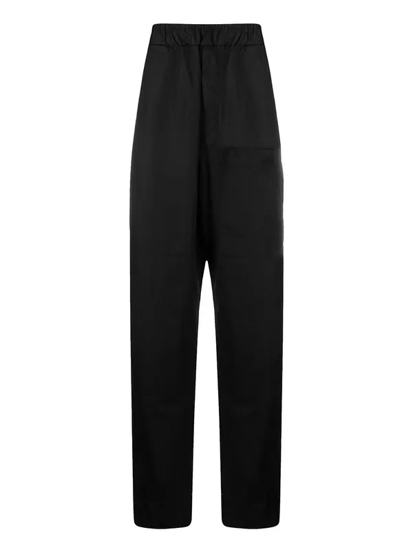 JIL SANDER Elasticated Waist Wide-leg Trousers - Black