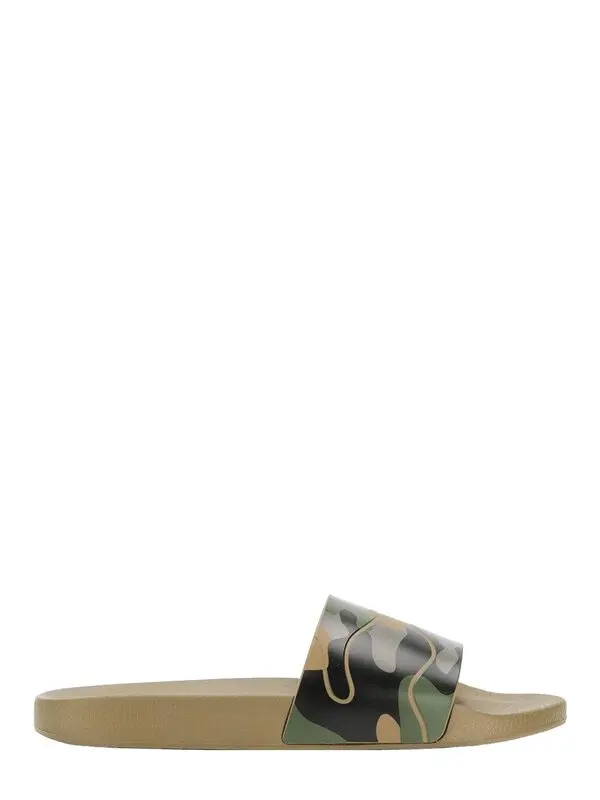 Valentino Garavani Camouflage Slides - Green