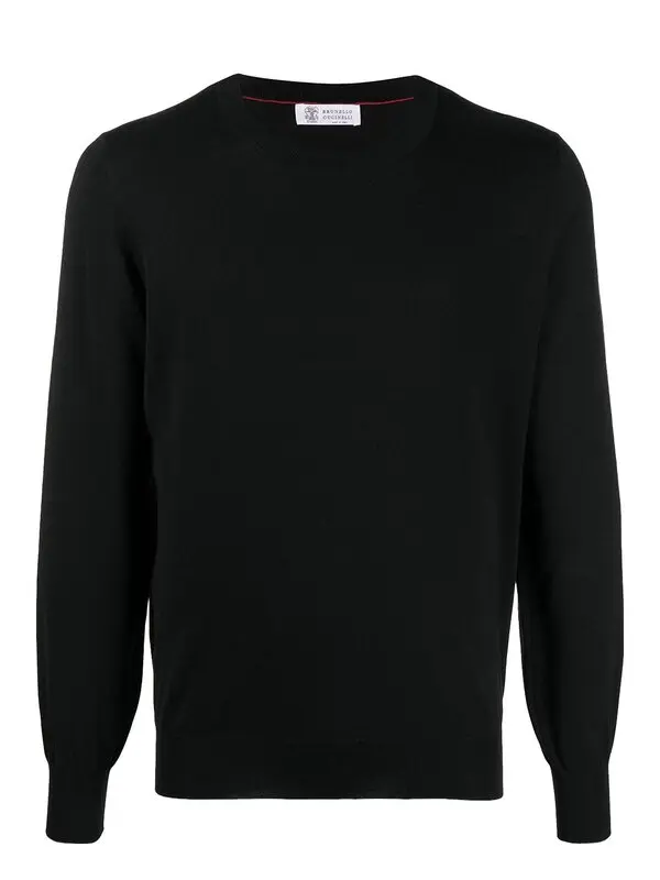 Brunello Cucinelli Crewneck Long-sleeves Sweater - Black