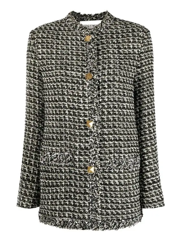 Valentino Garavani Tweed Sequin-embellished Jacket - Black