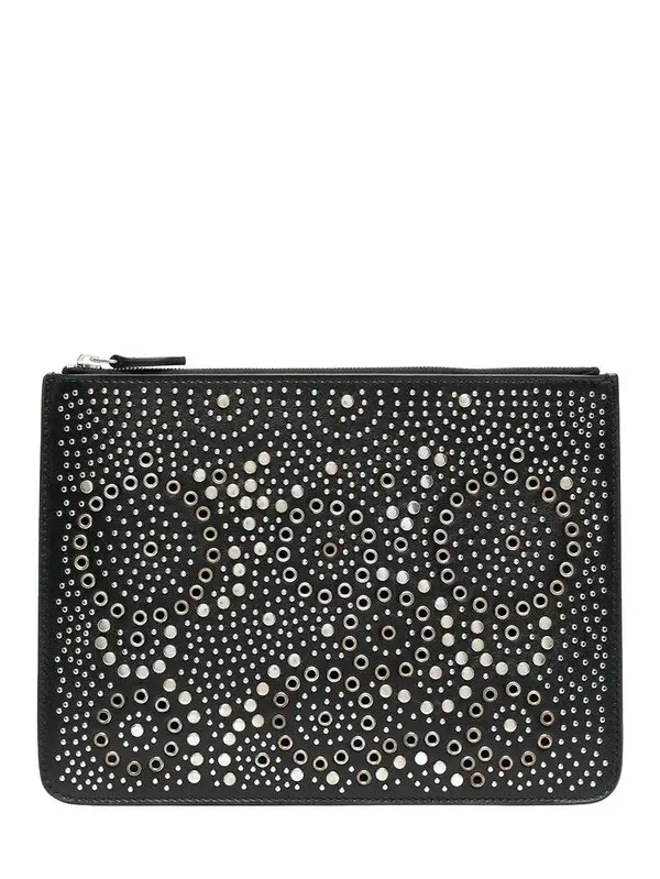 10 CORSO COMO Studded Leather Wallet - Black