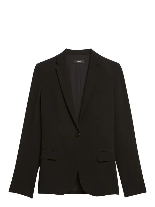Theory Admiral Crepe One-button Blazer - Black