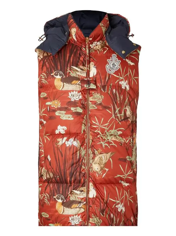 Moncler 1 Jw Anderson Battersea Reversible Logo-appliquéd Cotton Gilet - Red