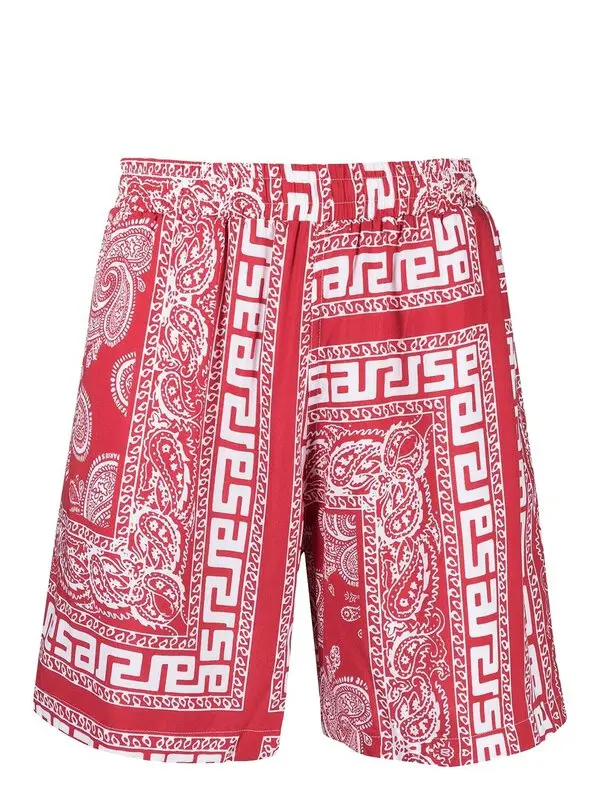 Aries Paisley Print Swim Shorts - Red