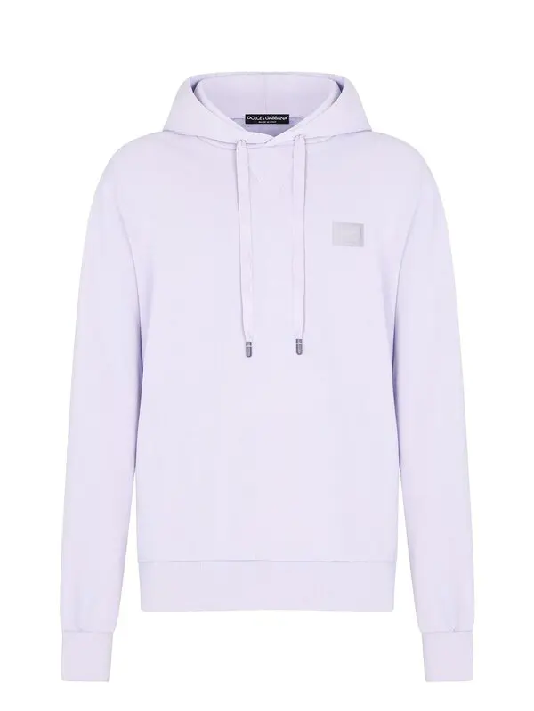 Dolce & Gabbana Logo Plaque Hoodie - Neutrals