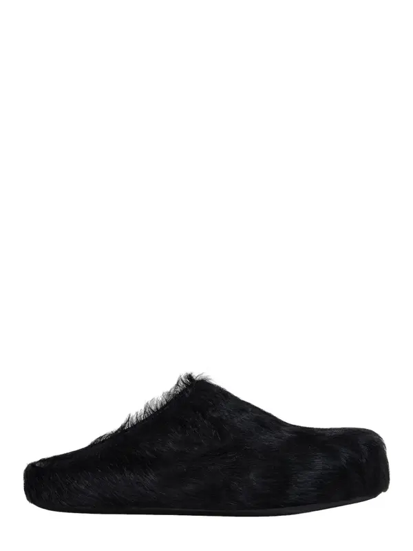 Marni Fussbet Calf-hair Slippers - Black