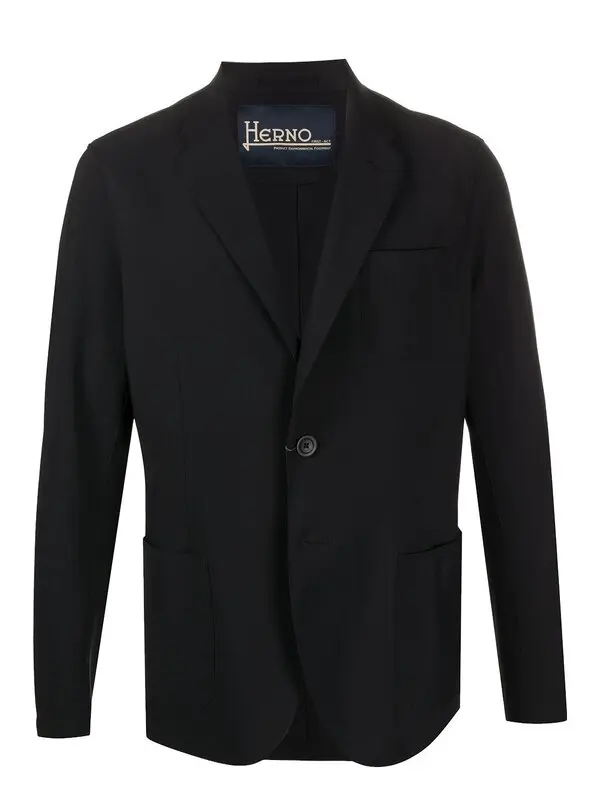 Herno Patch Pocket Blazer - Black
