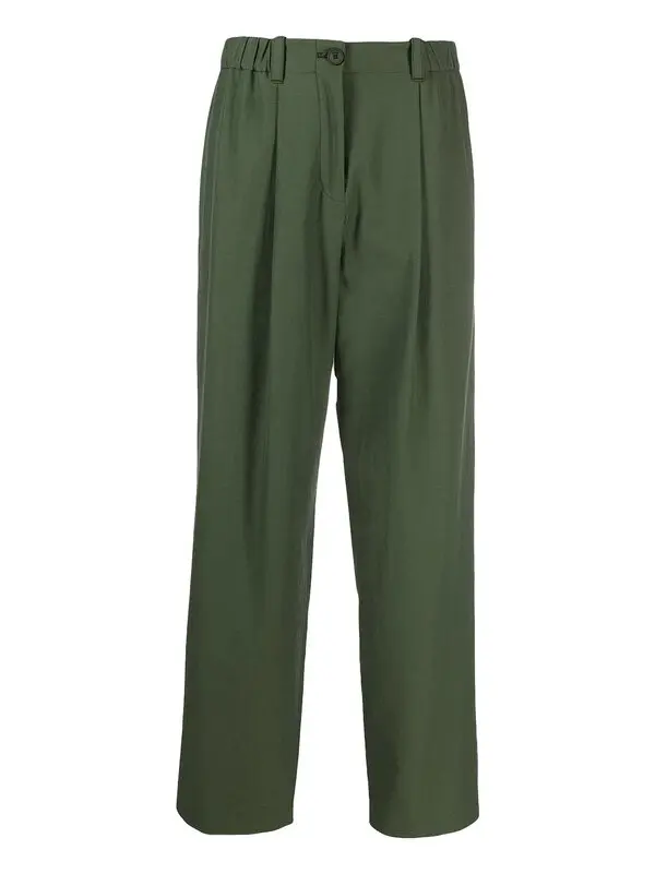 Kenzo Cropped Tailored Trousers - Green