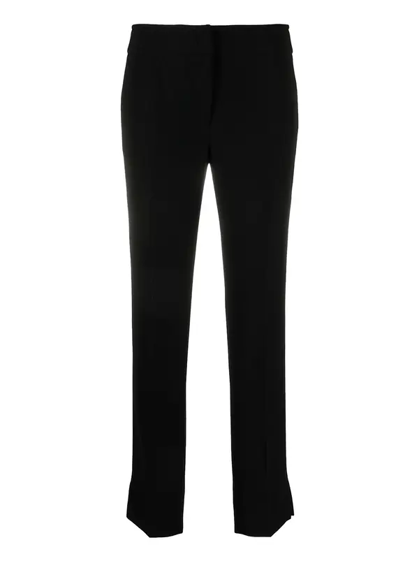 Emporio Armani Cropped Slim-fit Trousers - Black
