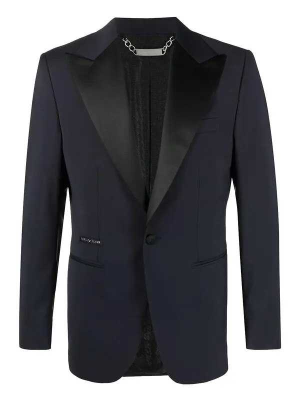 Philipp Plein Slim-cut Iconic Blazer - Blue