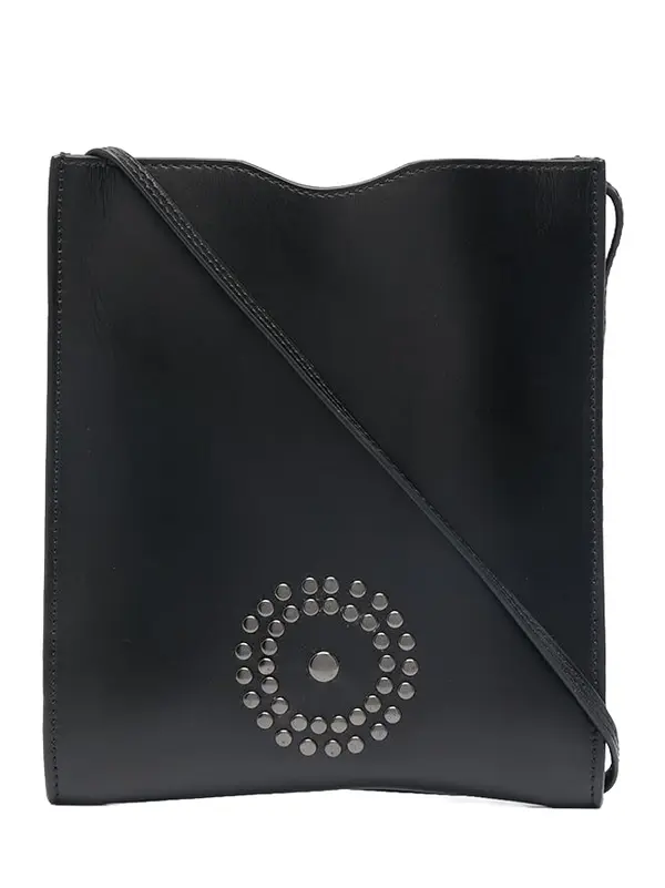10 CORSO COMO Logo-studded Leather Shoulder Bag - Black