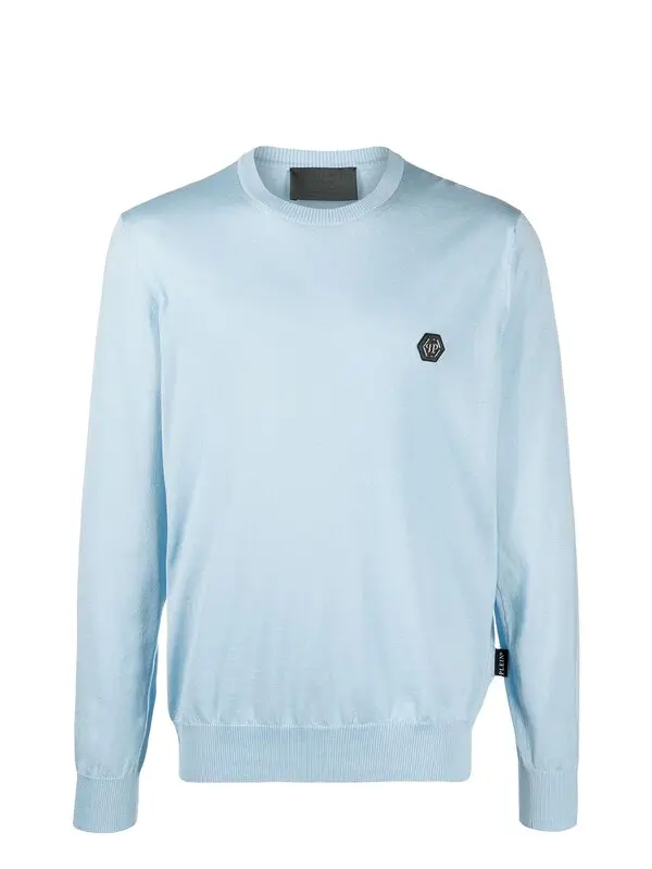 Philipp Plein Logo Patch Sweatshirt - Blue