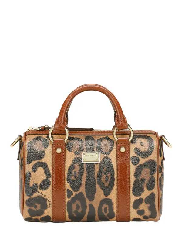 Dolce & Gabbana Leopard-print Crespo Satchel - Multicolor