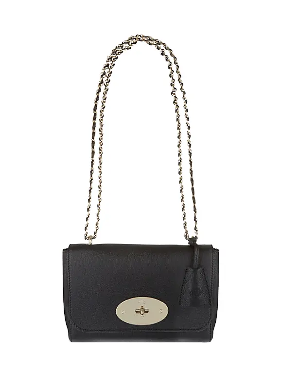 Mulberry Lily Leather Shoulder Bag - Black