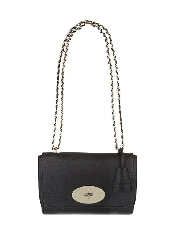 Mulberry Lily Leather Shoulder Bag - Black