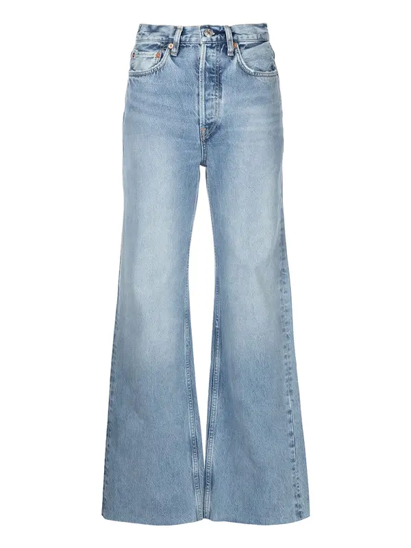RE/DONE 70s Ultra High-rise Wide-leg Jeans - Blue