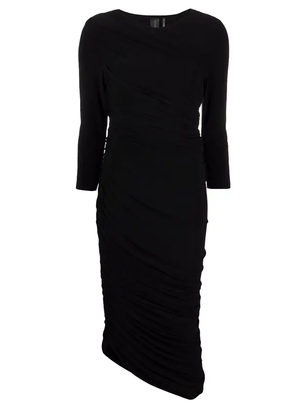 Norma Kamali Draped Fitted Dress - Black