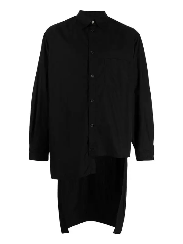 Yohji Yamamoto Asymmetric Cotton Shirt - Black