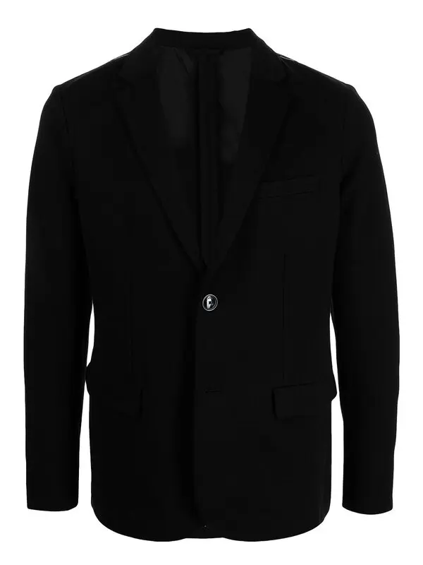 Emporio Armani Single-breasted Blazer - Black