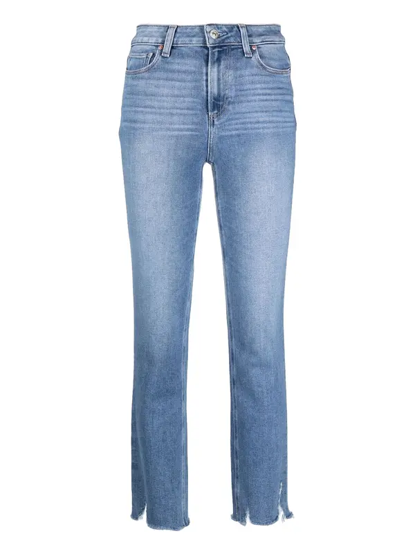 Paige Mid-rise Straight-leg Jeans - Blue