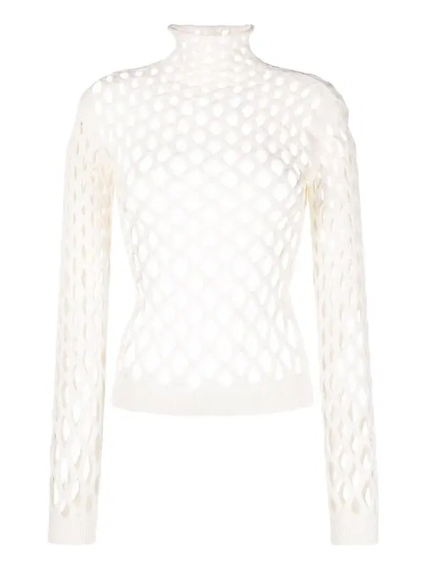 Valentino Garavani Cut-out Knitted Jumper - White