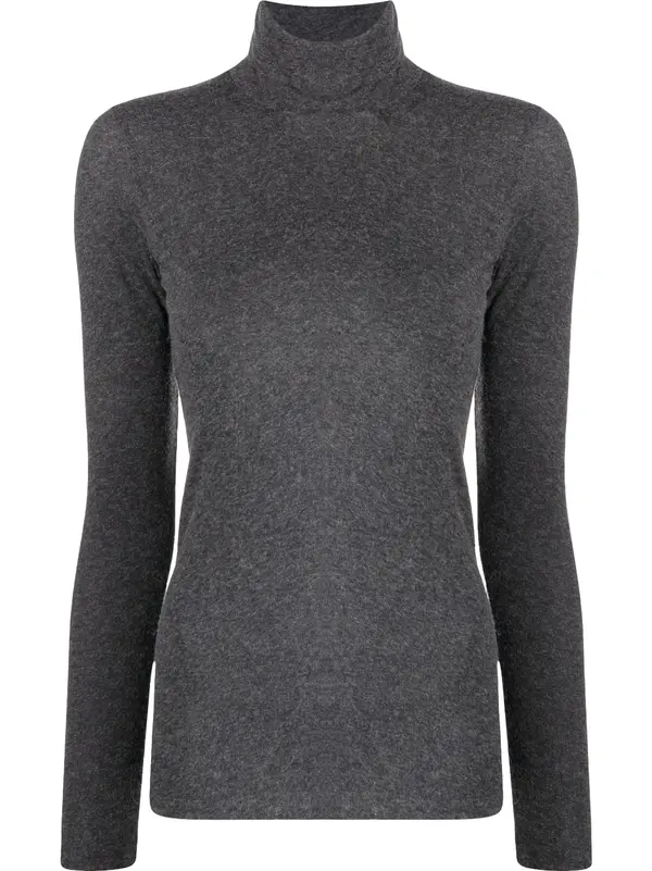 Majestic Filatures Roll Neck Jumper - Grey