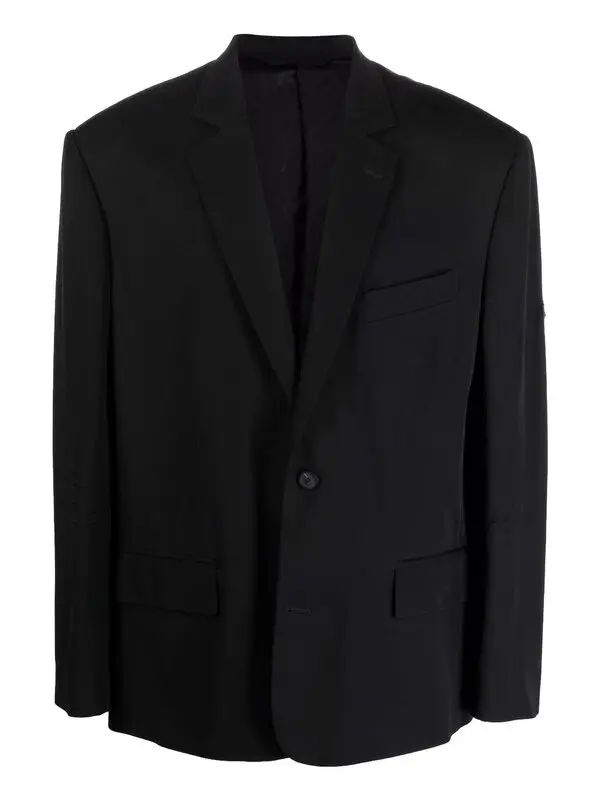 Balenciaga Washed Button-front Jacket - Black
