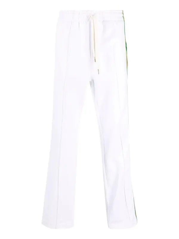Casablanca Embroidered-logo Striped Joggers - White