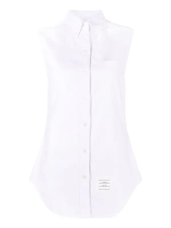 Thom Browne Sleeveless Shirt - White