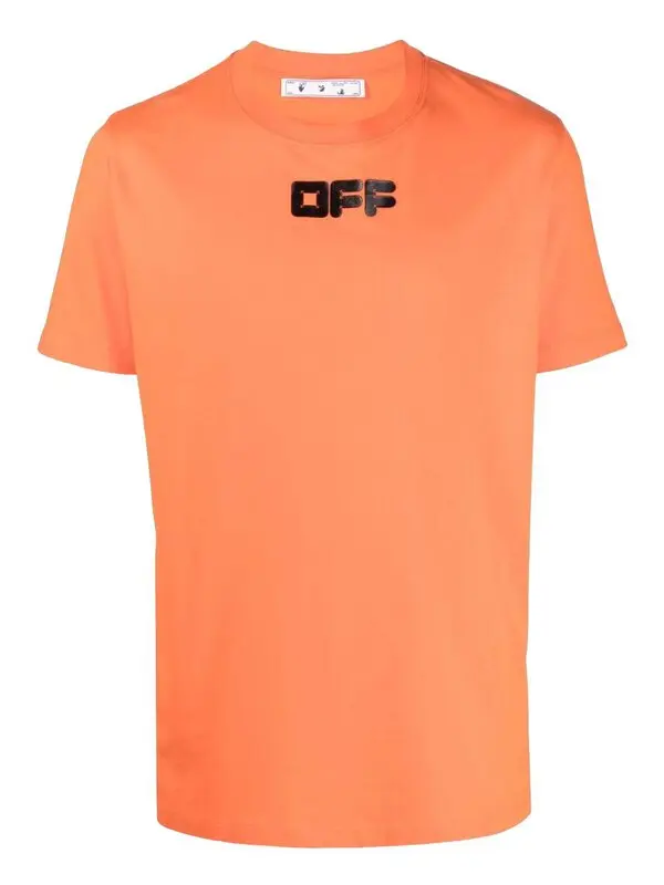 Off-White Logo-print Short-sleeve T-shirt - Orange