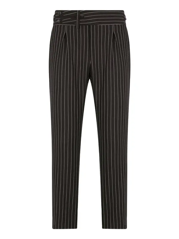 Dolce & Gabbana Pinstripe Wool Pants - Multicolor