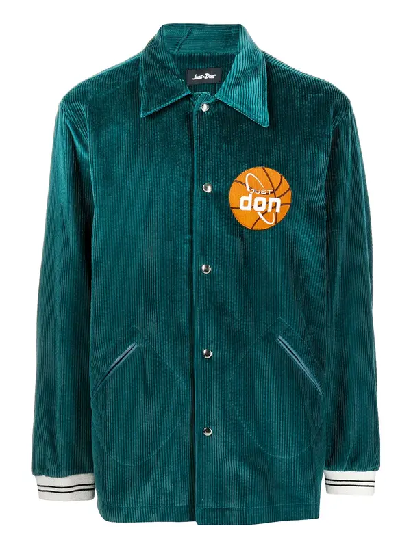 JUST DON Basketball Corduroy Jacket - Green