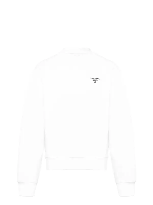Prada Logo-print Fleece Sweatshirt - White