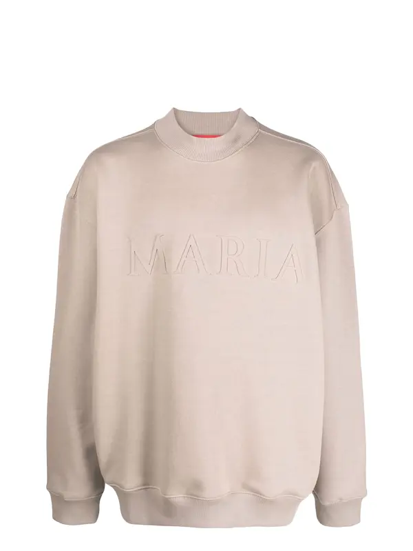 032C Maria Embossed Cotton Sweatshirt - Neutrals