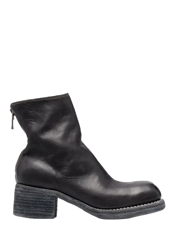 Guidi Zip-up Ankle Boots - Black