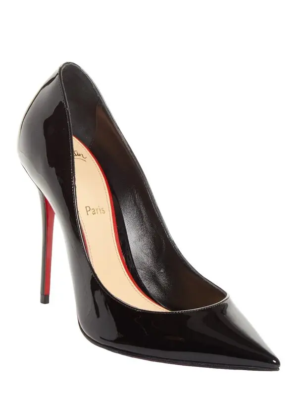 CHRISTIAN LOUBOUTIN Pigalle Pointed Toe Pump - B439 Black/black