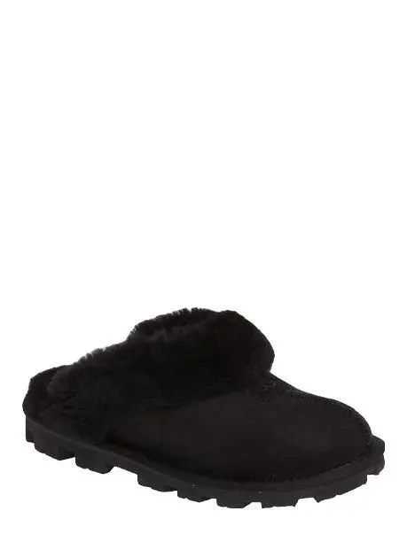 UGG Coquette Genuine Shearling Lined Slipper - Black