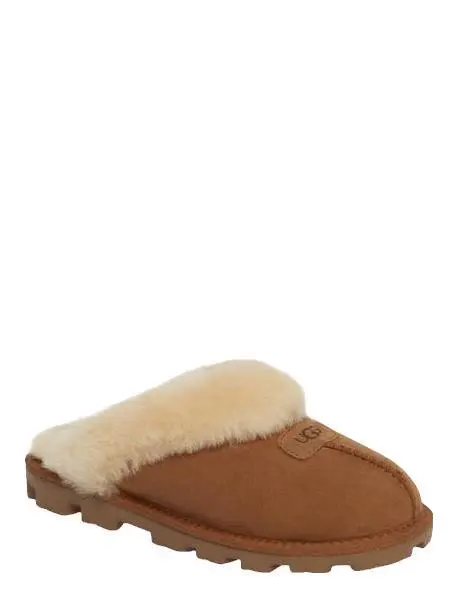 UGG Coquette Genuine Shearling Lined Slipper - Chestnut