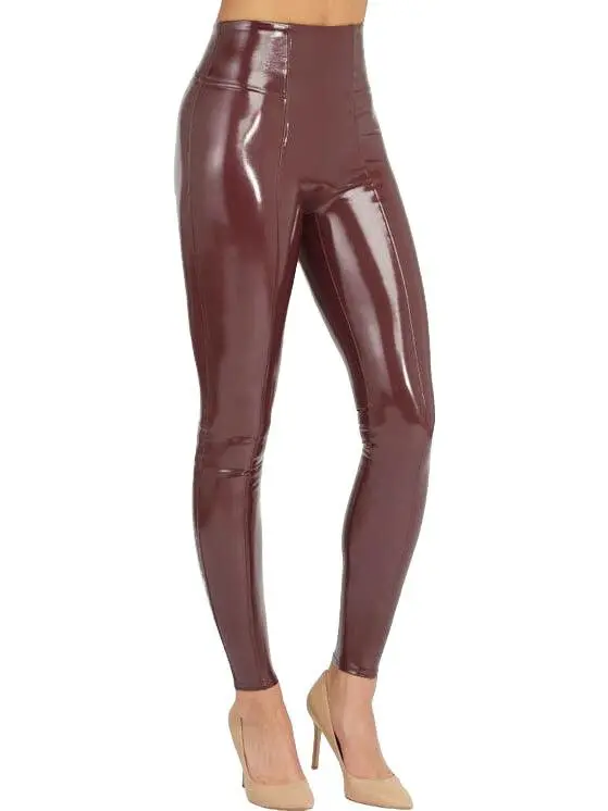 Spanx Faux Patent Leather Leggings - Ruby