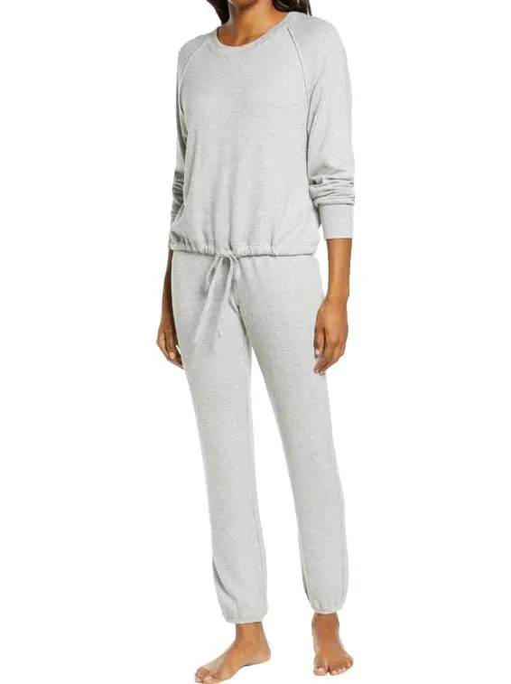UGG Gable Brushed Drawstring Pullover & Joggers Lounge Set - Grey Heather