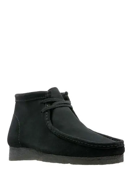 Clarks Wallabee Chukka Boot - Black Sde