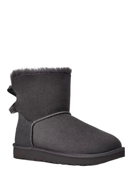 UGG Mini Bailey Bow Ii Shearling Bootie - Obsidian