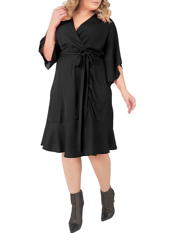 STANDARDS & PRACTICES Wrap Dress - Black